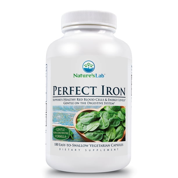 Nature's Lab Perfect Iron 25mg Dietary Supplement - 180 Capsules (6 ...