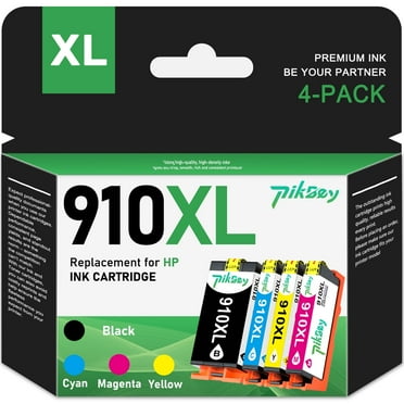 HP 910/910XL High-Yield Ink Cartridges, 4-Pack (Black, Cyan, Magenta ...