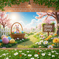 Colorful Floral Spring Banner Butterfly Pattern Floral Backdrop Gnome ...