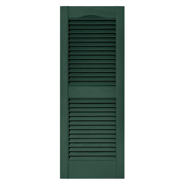 Builders Edge 14.5W in. Louvered Vinyl Shutters - Walmart.com