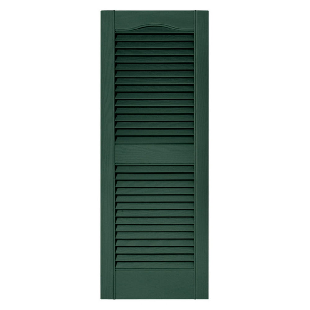 Builders Edge 14.5W in. Louvered Vinyl Shutters - Walmart.com - Walmart.com