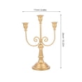 BESTYASH European Style Golden Iron Candlestick 3 Arms Candelabra for ...