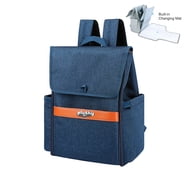 Primo Passi Stylish Grey Backpack Diaper Bag with Zipper Pockets for ...