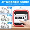 AI Voice-Powered Sticker Maker for Kids, 3.5" HD Touchscreen Mini ...