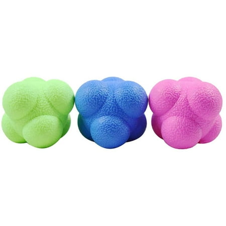 3pcs High Density Rubber Foam Bounce Reaction Ball for Agility Reflex ...