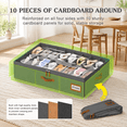 Grey Modern Under Bed Shoe Rack Organizer Set of 2 Holds 32 Pairs ...