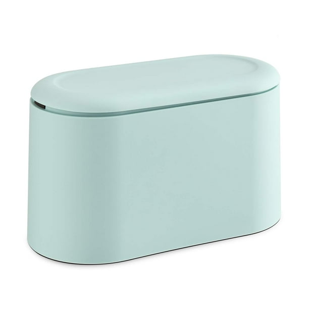 Mini Desktop Wastebasket with Lid, Small Office Countertop Trash Can ...