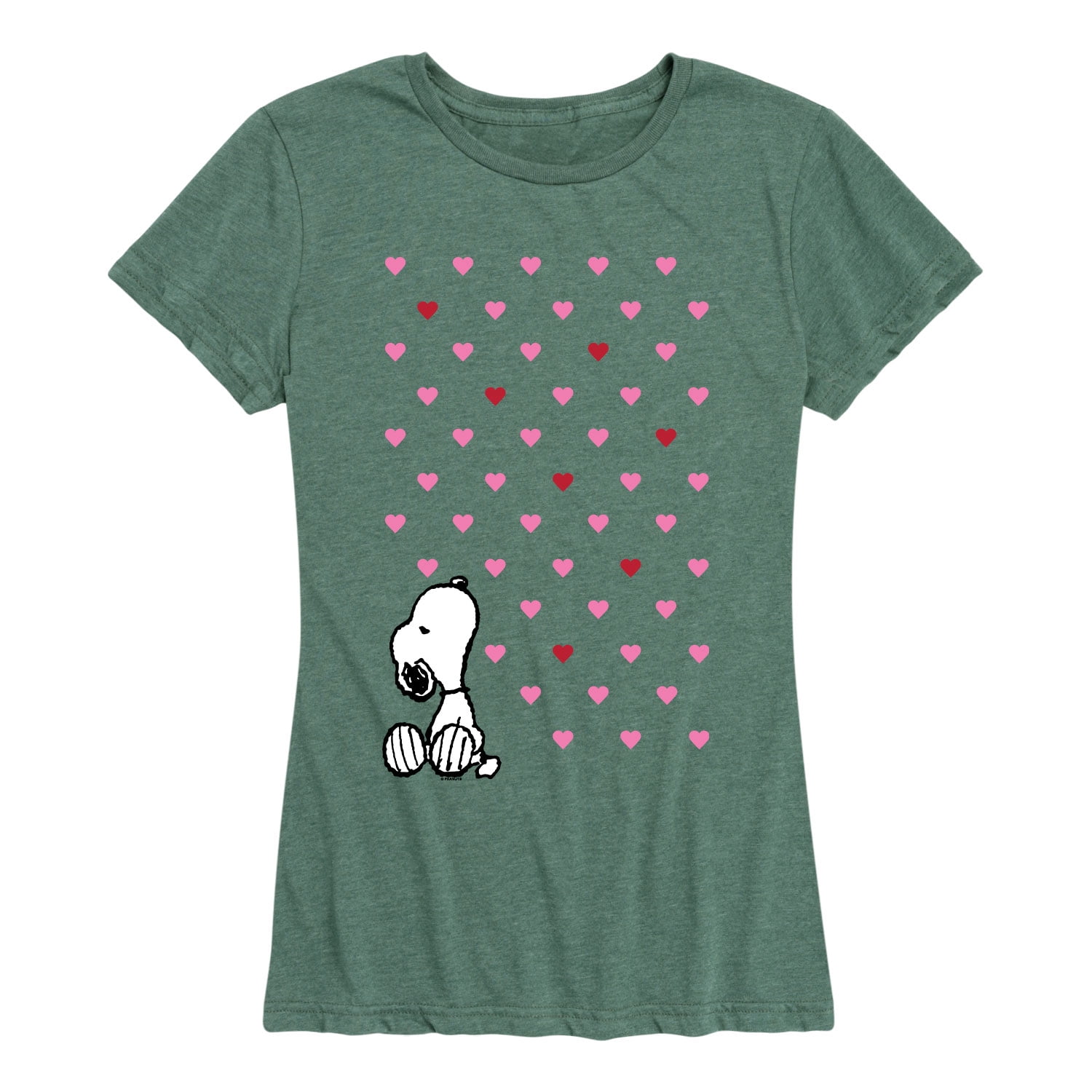 Peanuts - Snoopy Hearts - Women's Short Sleeve Graphic T-Shirt ...
