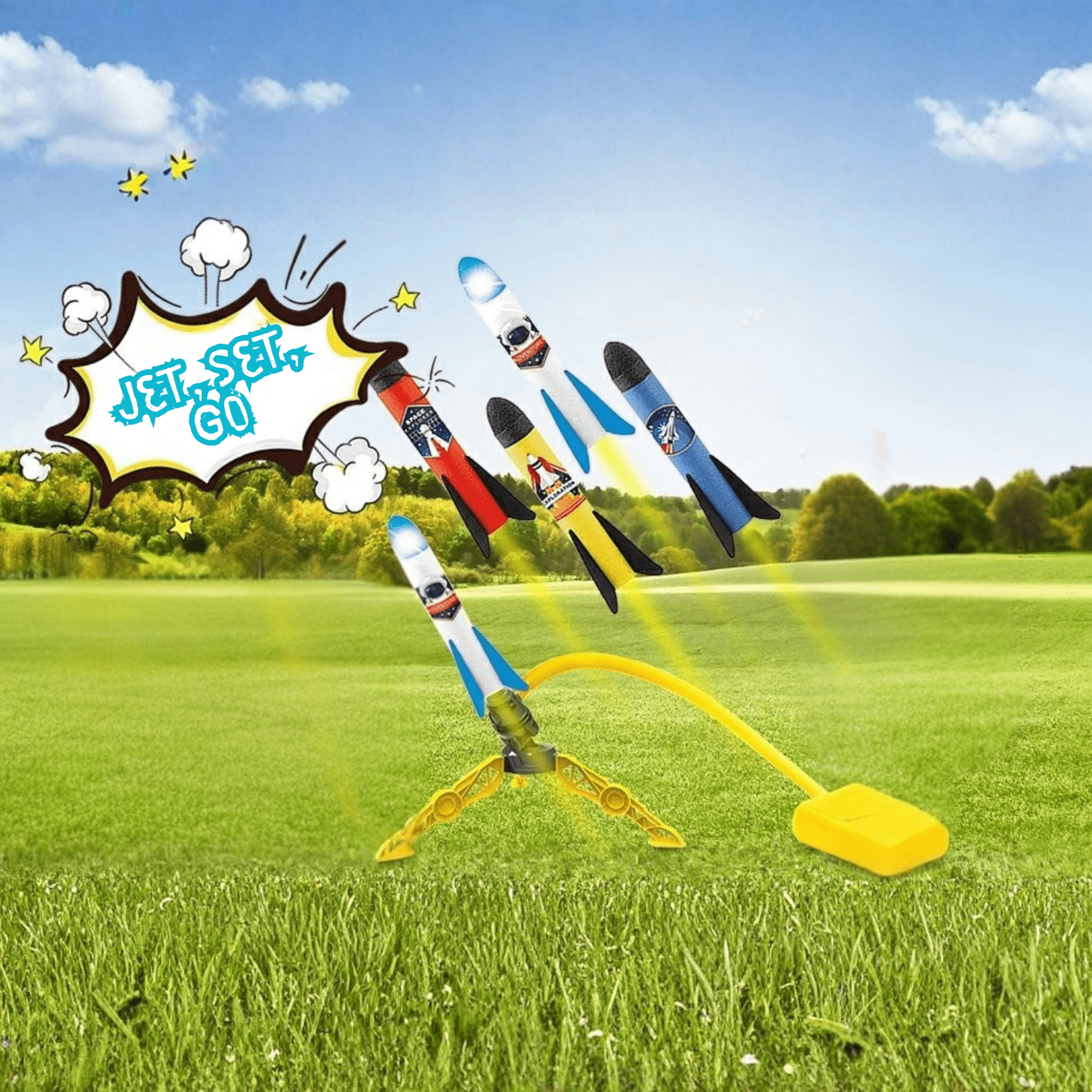 Click here for Birch & bunny Kids Rocket Launcher Toy With 4 Foam... prices