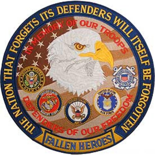 Fallen Heroes Patch 5" Biker Marines Navy Army Air Force - Walmart.com