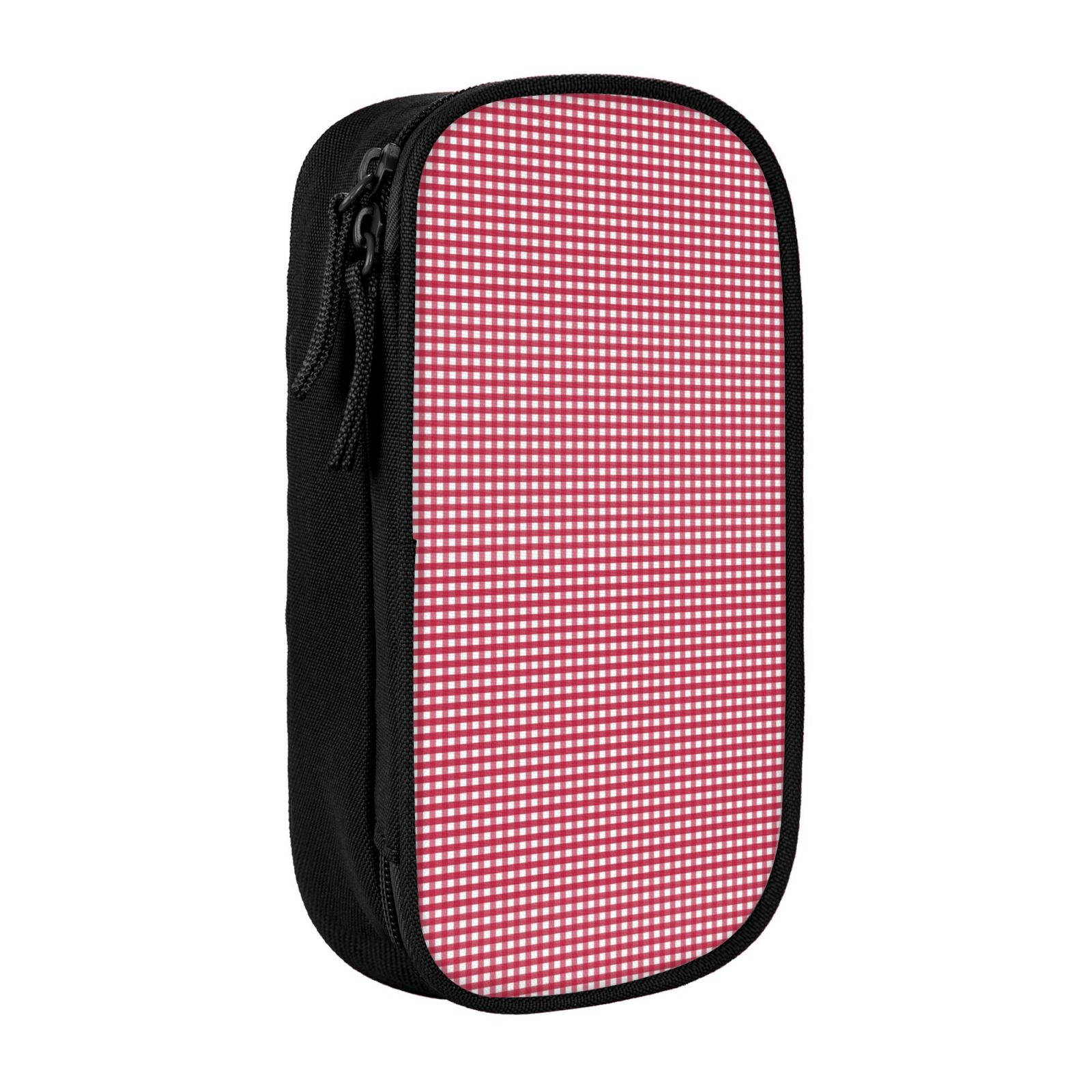 XMXY Red Plaid Checkered Pencil Case Cute Aesthetic, Portable Pencil ...