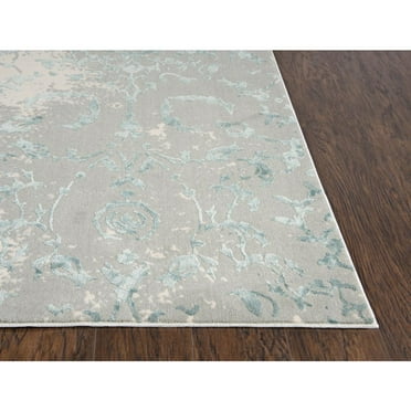 Alora Decor Glamour 5'3"x7'6" Vine/Scroll Cream/Gray/Rust/Blue Area Rug ...