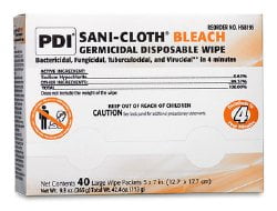 Sani-Cloth Bleach Wipe Surface Disinfectant Cleaner Germicidal Wipe ...