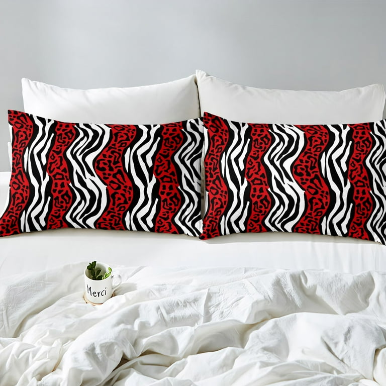 Red Zebra Print Bedding