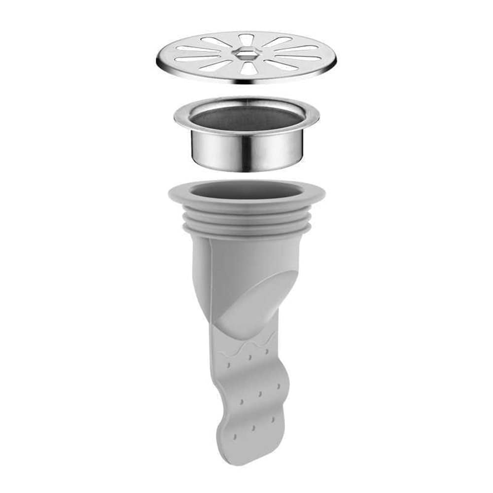 Válvula antirreflujo para desagüe de piso de ducha con anillo de acero ...