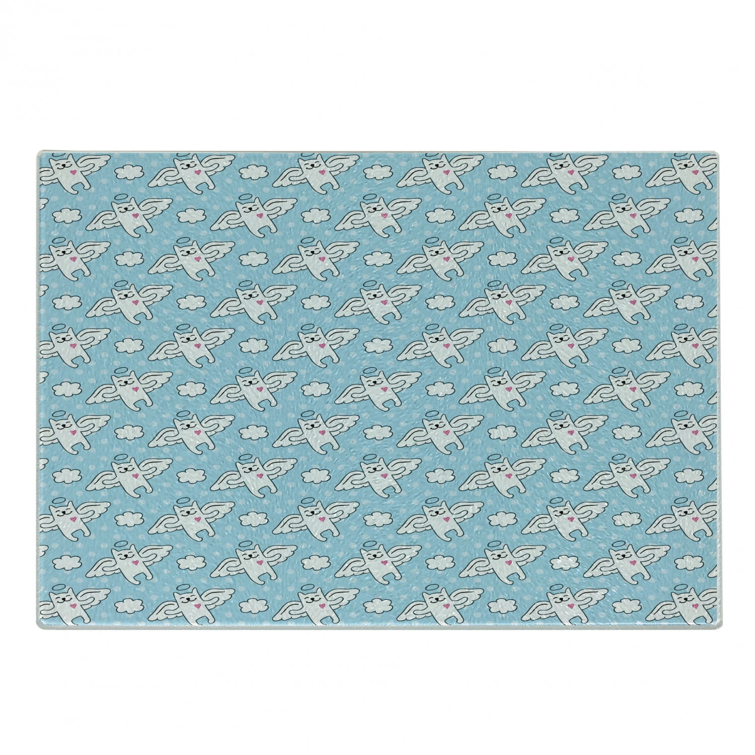 Angel Cutting Board, Cat Angels Flying High Hearts Happiness Kitty Love ...