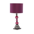 DecMode Dark Red Glass Glam Table Lamp 24", Set of 2 - Walmart.com