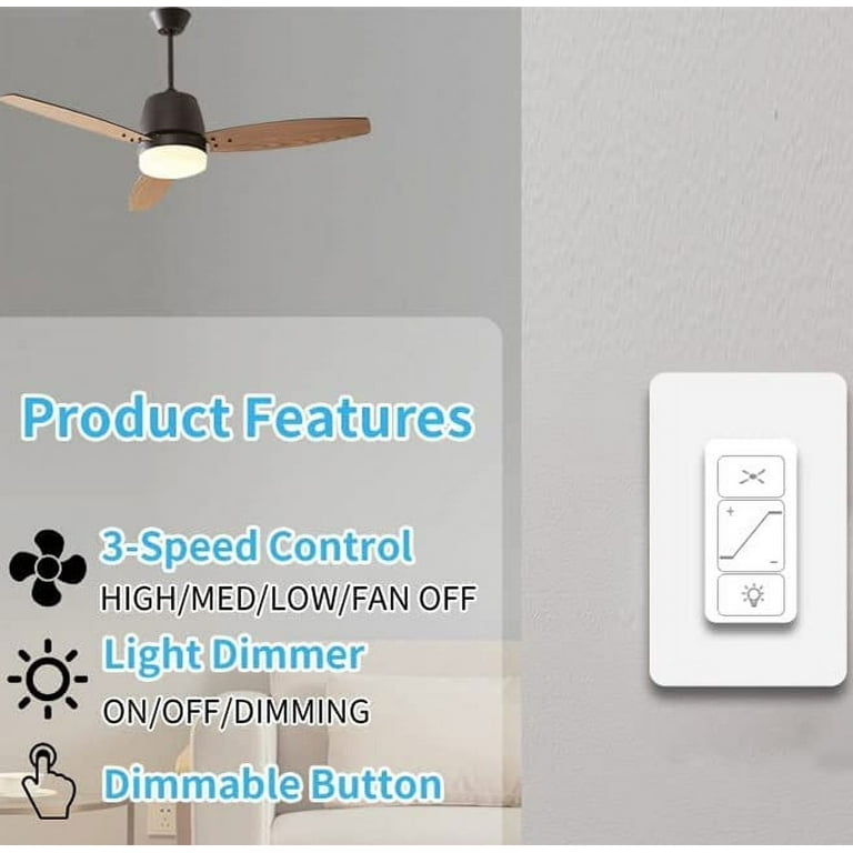 One Switch For Ceiling Fan And Light | Shelly Lighting