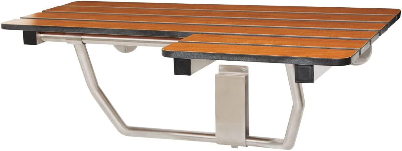 28-inch x 22.5-inch ADA Wall Mount Folding Transfer Bench Shower Seat ...