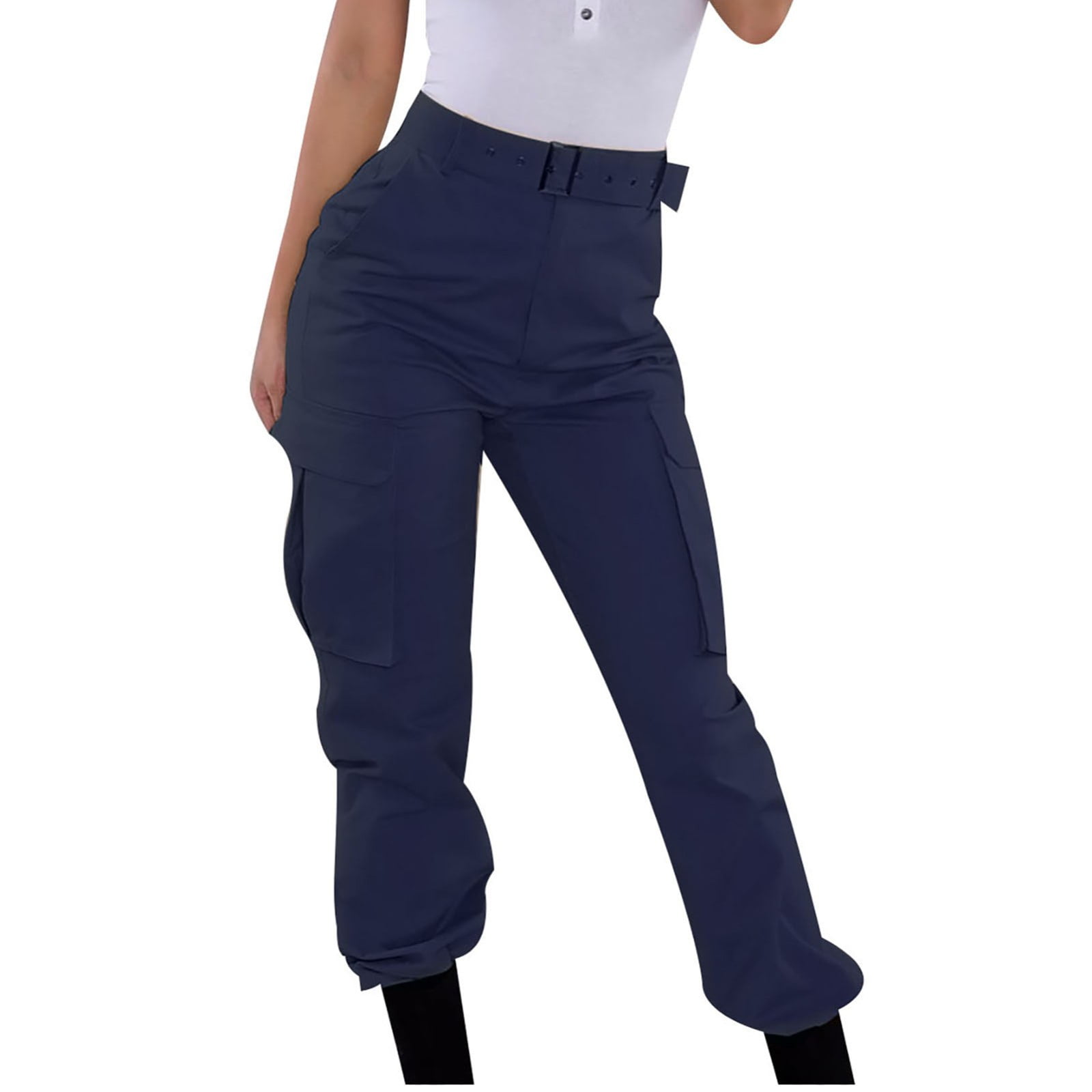 Hfyihgf Outdoor Elastic High Waisted Cargo Pants for Women Casual Baggy ...