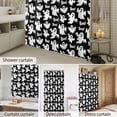 Bathroom Shower Curtain Halloween Ghost Boo Text Waterproof Shower ...