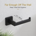 Black Bathroom Toilet Paper Roll Holder SUS304 Stainless Steel ...