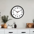 Atomic Wall Clock Analog 12 Inch Battery Operated Modern Decorative for ...