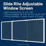 Adjustable & Expandable Window Screen 15" x 21" (10-pack) Pre-Framed ...