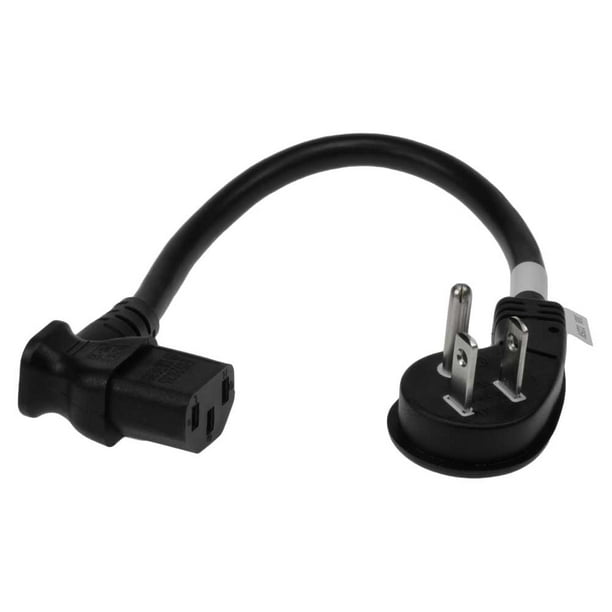 SF Cable Low Profile Angle NEMA 5-15P to C13 Right Angle Power Cord, 2 ...