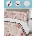 Abstract Flower Fruit 3 Piece Quilt Bedding Set with 2 Pillow Shams ...