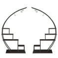 UBesGoo 5-Tiered Indoor Plant Stand, Half Circle Metal Flower Display ...