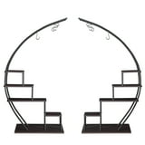 UBesGoo 5-Tiered Indoor Plant Stand, Half Circle Metal Flower Display ...