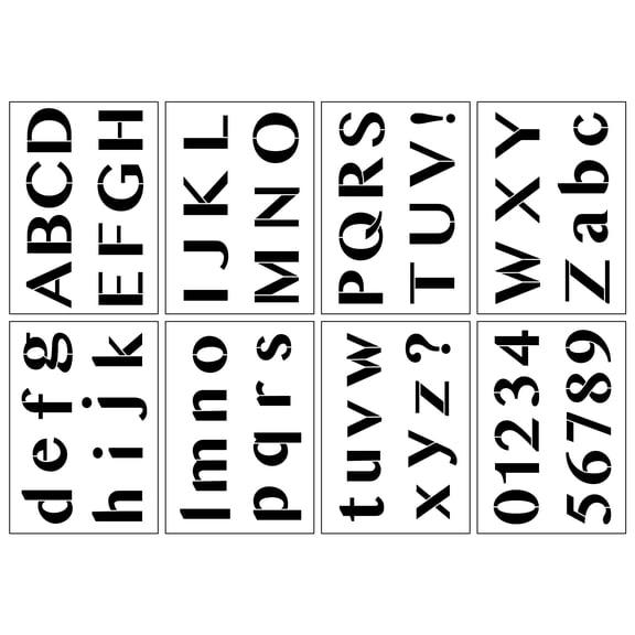 2" Formal Alphabet Stencils by Craft Smart - 141 designs - Walmart.com