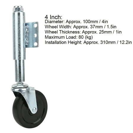 Spring Wheel, Spring Wheel Universal Spring Casters Rubber Wheel Castor ...