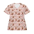 Binienty Highland Cow Floral Pattern Nursing Shirt Short Sleeve ...