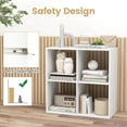 4 Cube Storage Organizer, 2 Tier Floor Standing Bookcase, Small ...