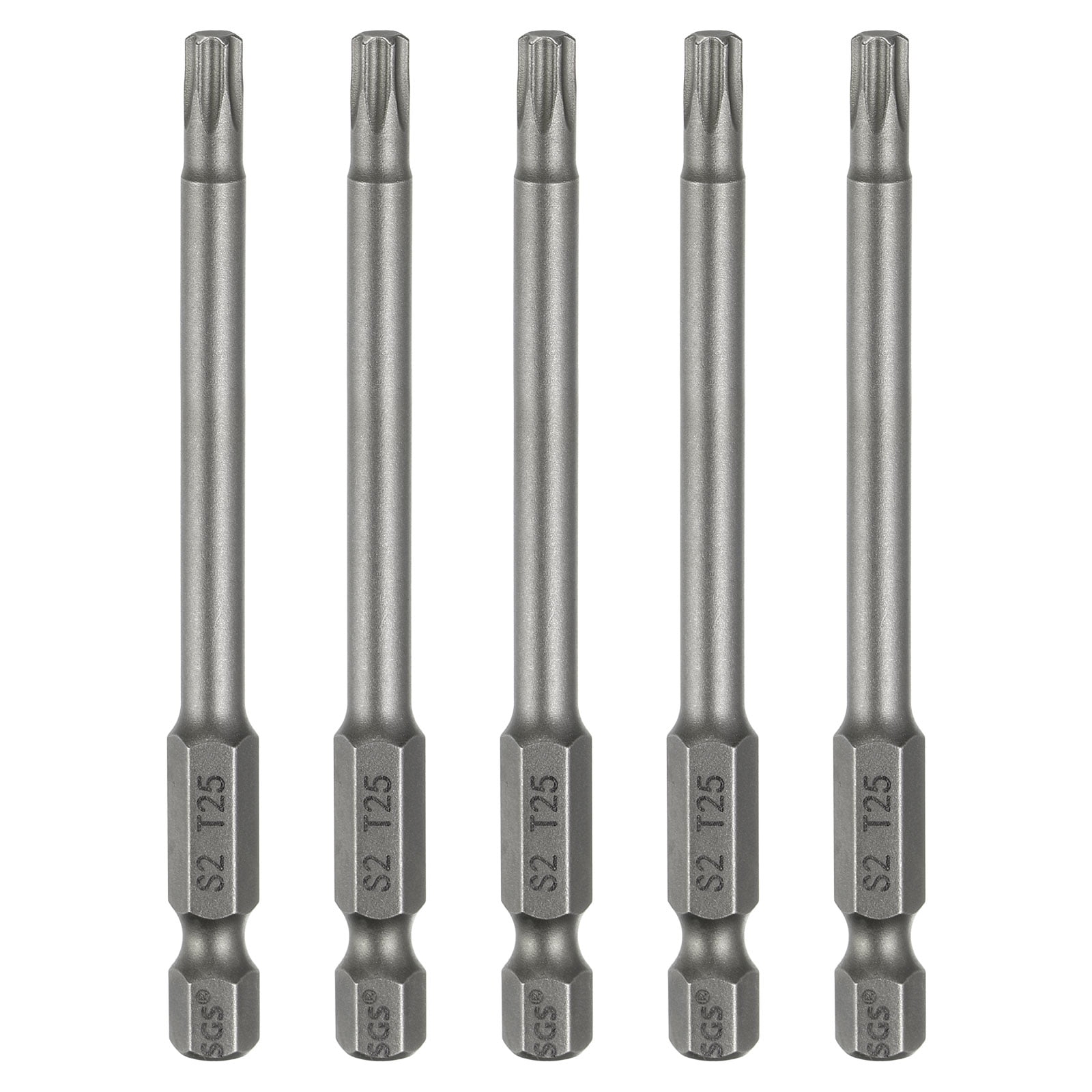 Uxcell 5pcs Punta de destornillador Torx T25 1/4" Vástago hexagonal 3. ...
