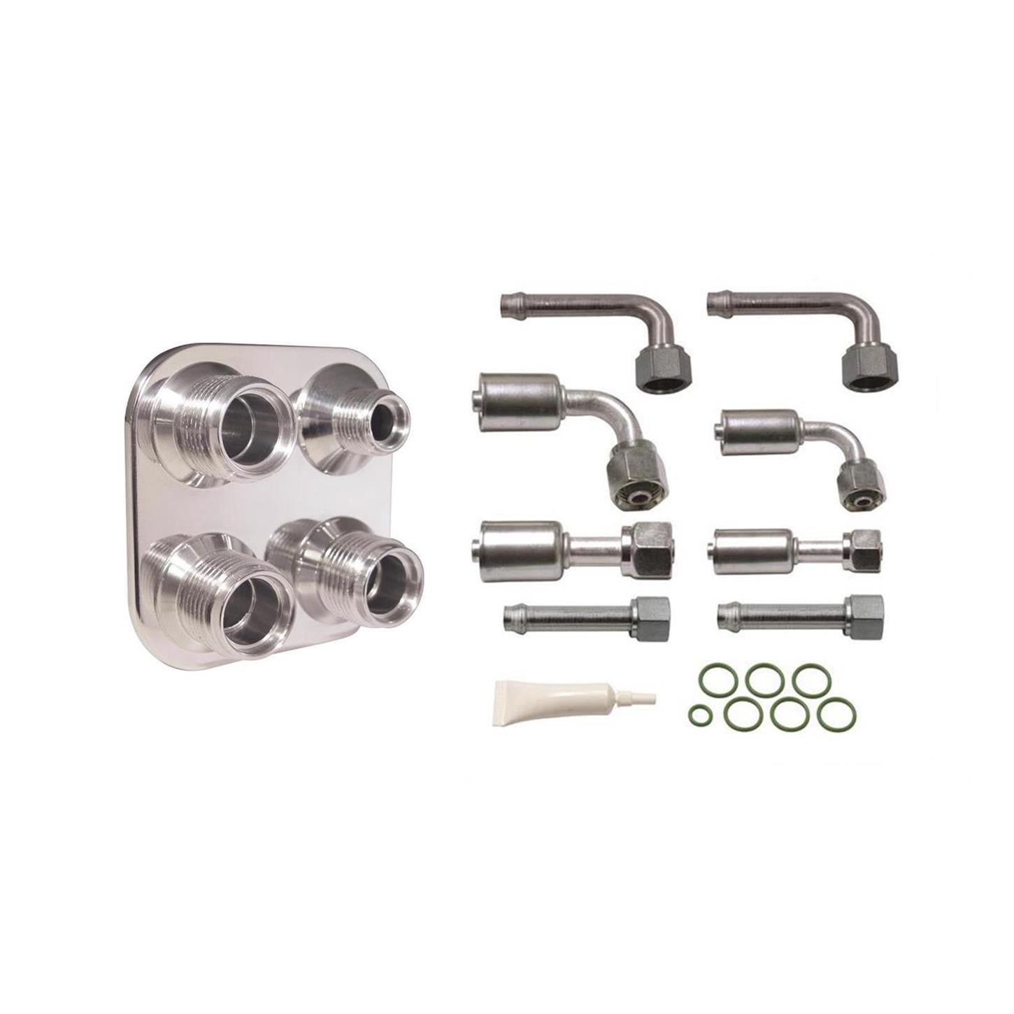 4-Way Bulkhead Plate and Fitting Kit for Heat and A/C, Square - Walmart ...