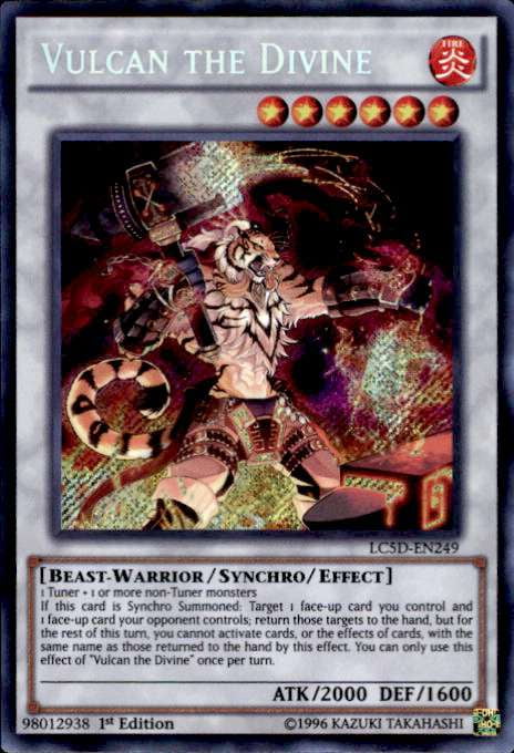 YuGiOh Legendary Collection Mega Pack Secret Rare Vulcan the Divine ...