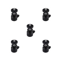 5 Pcs Mini Tripod Ball Head with 1/4" Screw Thread Base Mount for DSLR ...