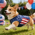 Dpityserensio Independence Day Red Blue And White Pet Vests Dog And ...
