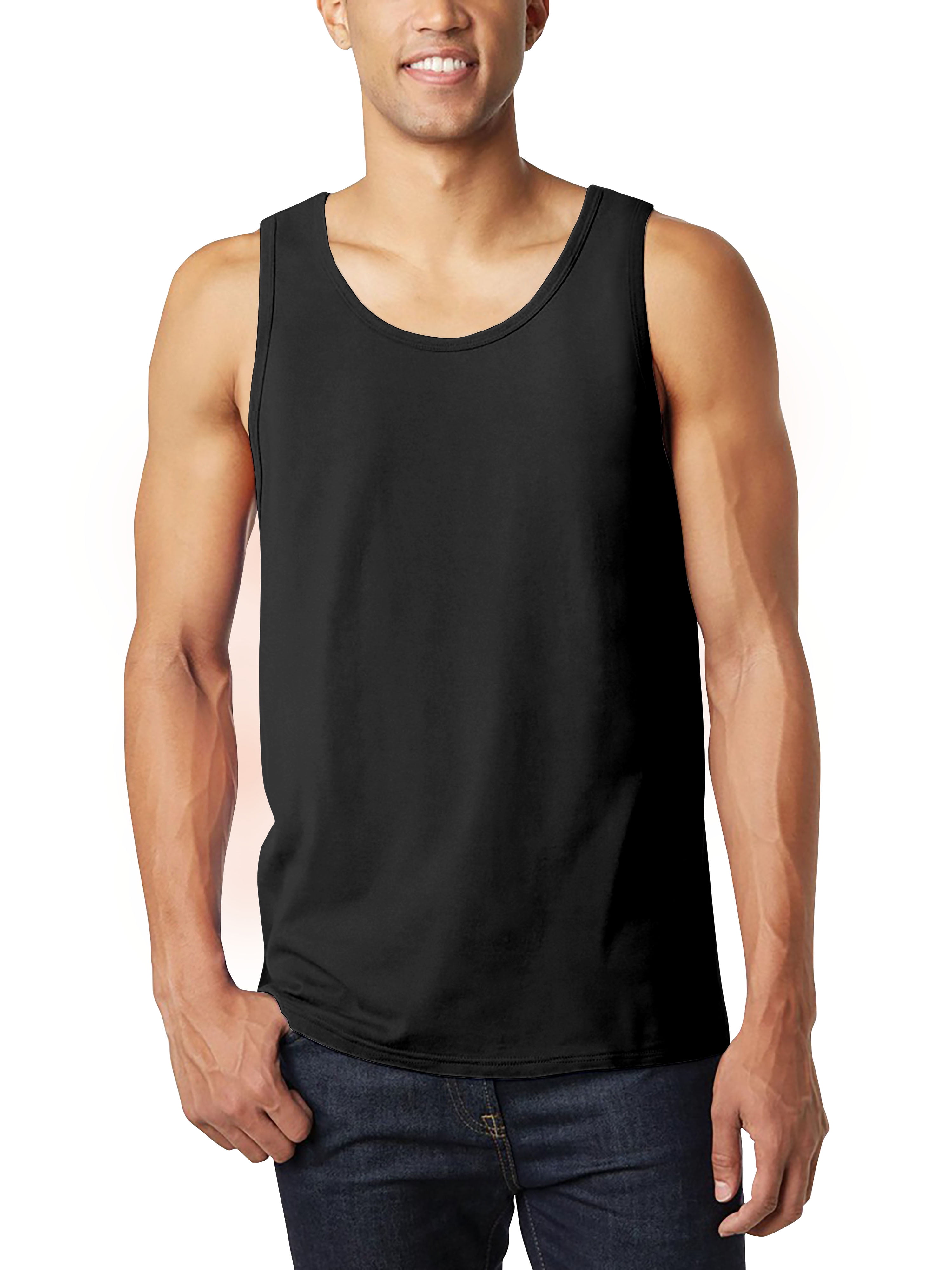 Hat and Beyond Mens Two-Tone Tank-Top Light Cotton Running Workout ...