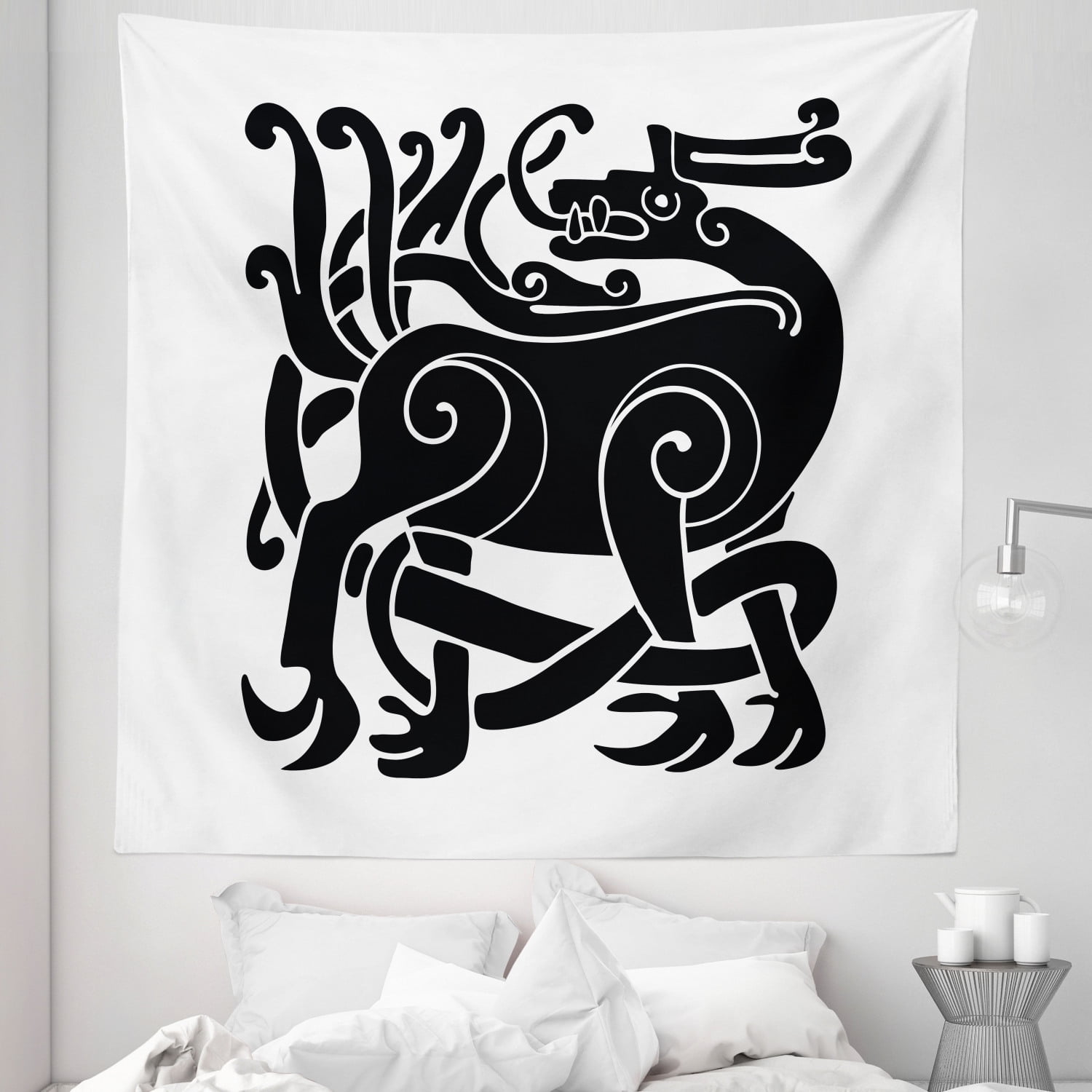 Celtic Tapestry, Celtic Cultural Mythic Animal Deer in Traditional ...