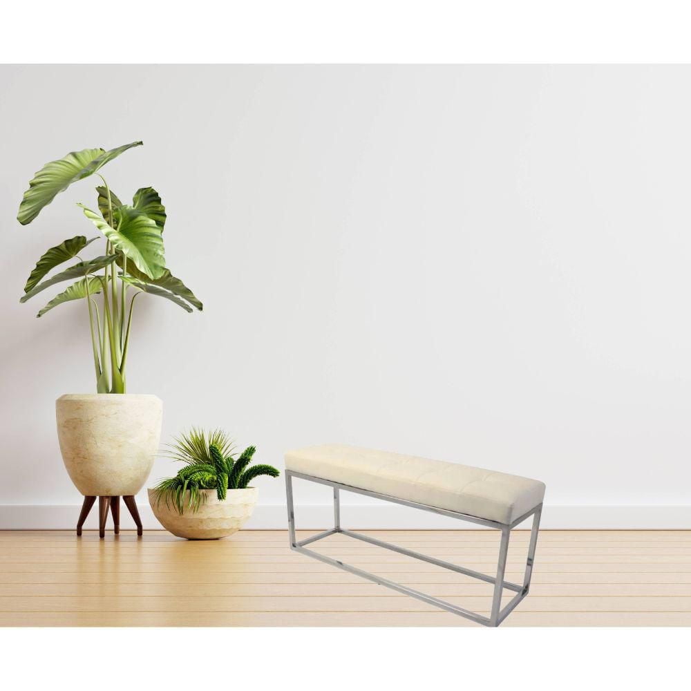 Click here for Take Me Home Furniture Beige Bench With Metal Fram... prices