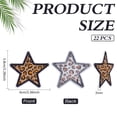 22Pcs Star with Leopard Print Polyester Embroidery Sew on Cloth Patches ...