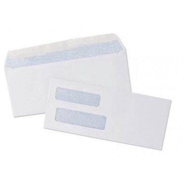 Check Double Window Envelopes (3 5/8" x 8 3/4") - 24lb. Bright White ...