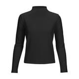 Women's Soft Fleece Turtleneck Top, Long Sleeve, Slim Fit, Stretch ...