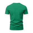 AWZXDE Men's Workout Running Shirts Solid V-Neck Chest Pocket Short ...