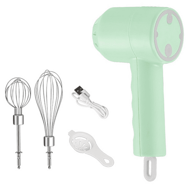 Portable Electric Cordless Handheld Mixer, 3-Speed Adjustable ...