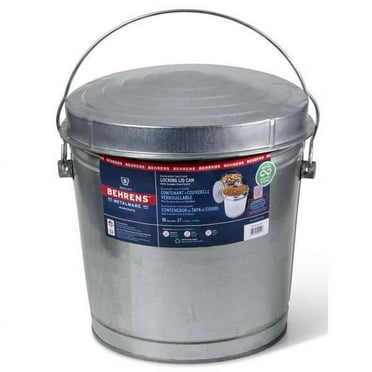 Behrens 10-Gallon Galvanized Steel Locking Lid Storage Can - Walmart.com